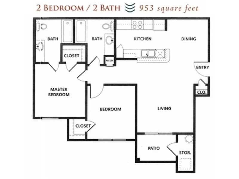 Floor Plan Detail of The View at University Center in Las Vegas, NV